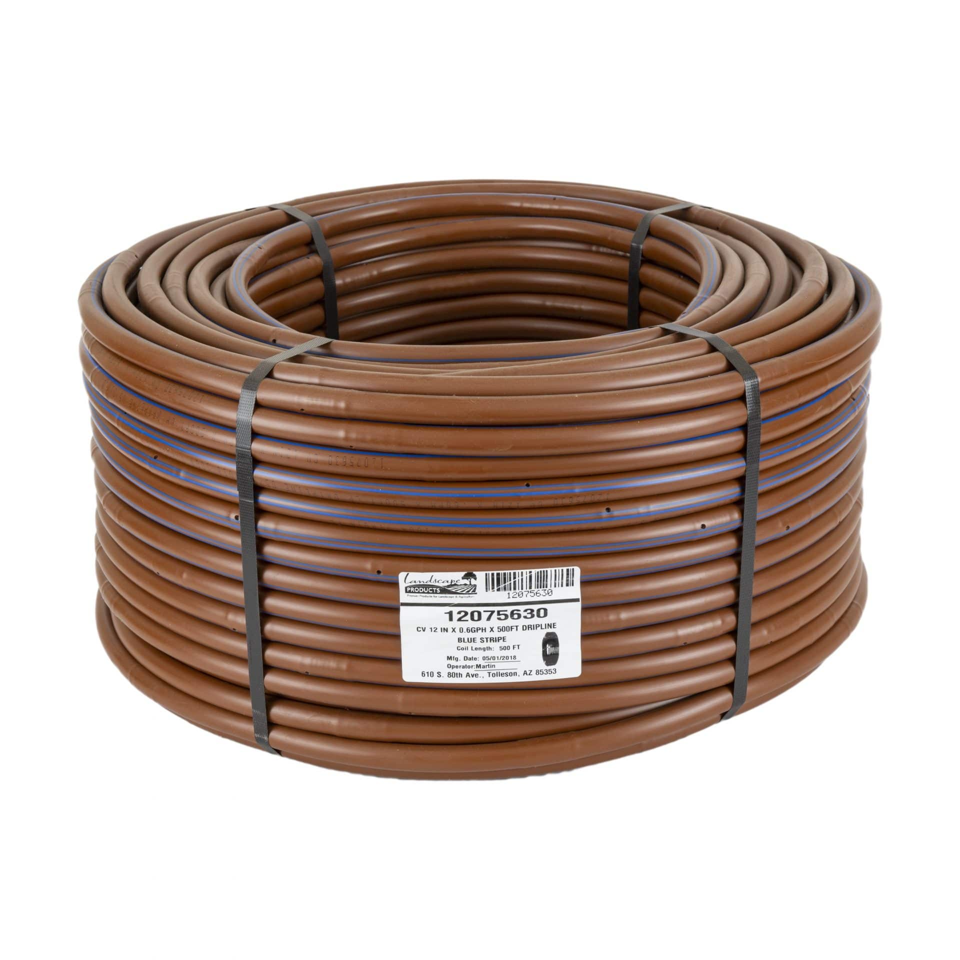 EZ-ID CV 17 mm Dripline – 0.6 GPH Emitters (500-foot Roll x 12-inch ...