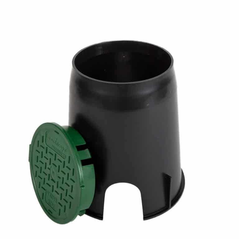 6-inch Round Valve Box with Green Lid - Landscape Products Inc.