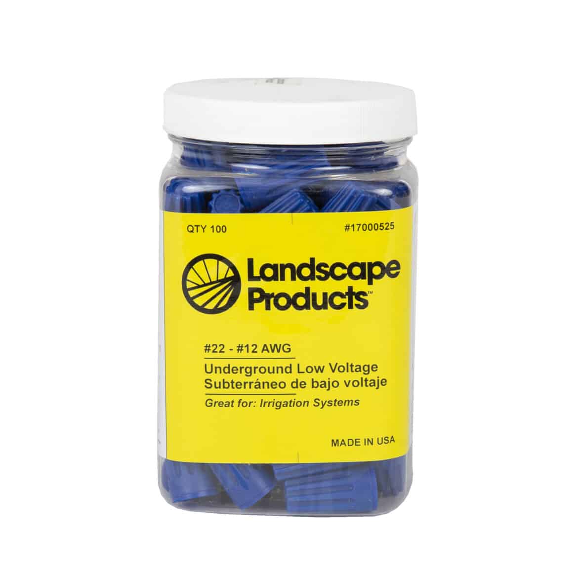 Blue Waterproof Wire Connector – 100 Count - Landscape Products Inc.